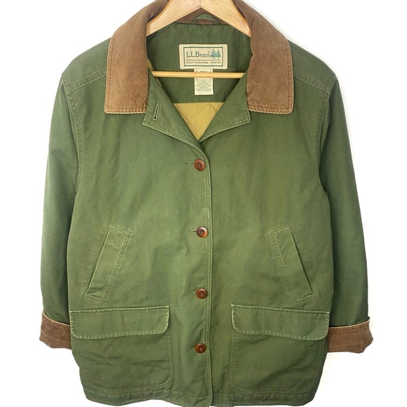 L.L. Bean | Jackets & Coats | Vintage Ll Bean Womens Olive Green Quilt ...